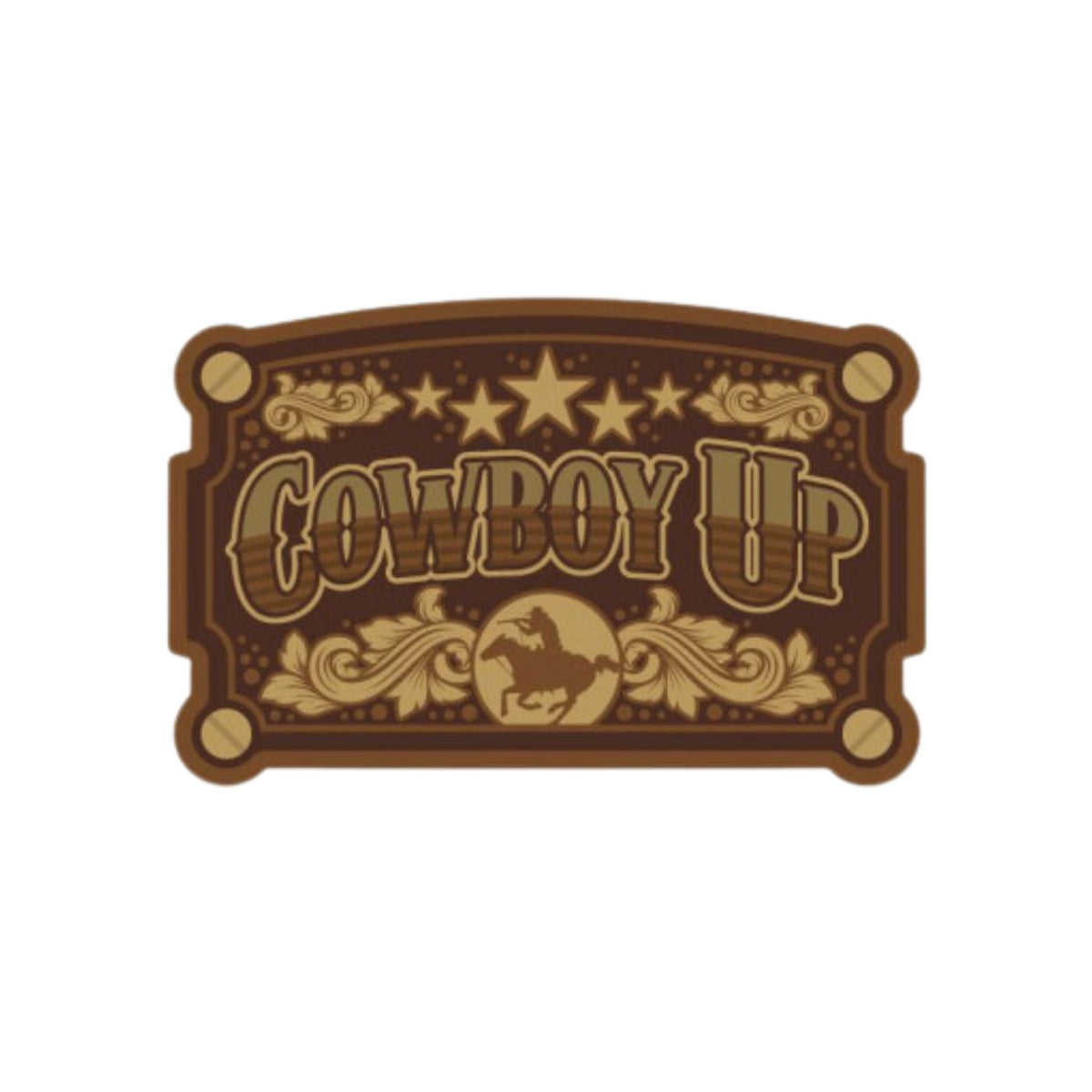 Cowboy Up Decal - Bronze