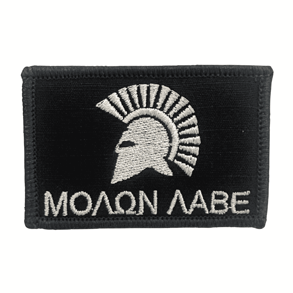 Molon Labe Spartan Head 2x3 Patch - Black-White| Notchgear.com