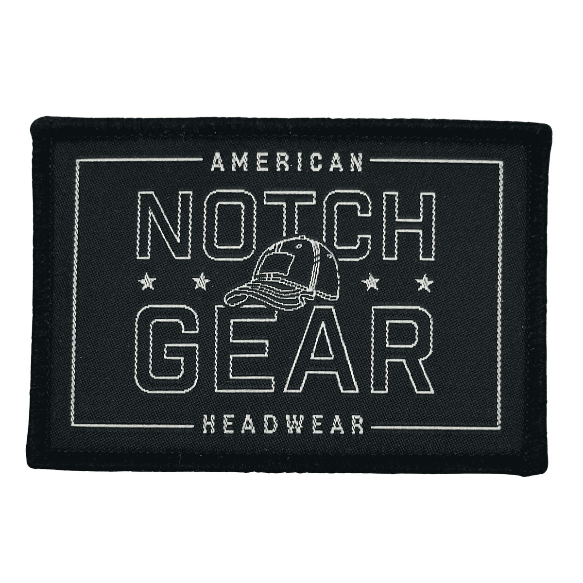 Notch American Headwear Patch - Black-White| Notchgear.com