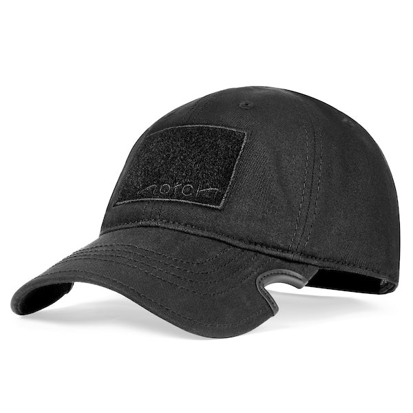 Notch Adjustable: Black Ponytail Operator Hat
