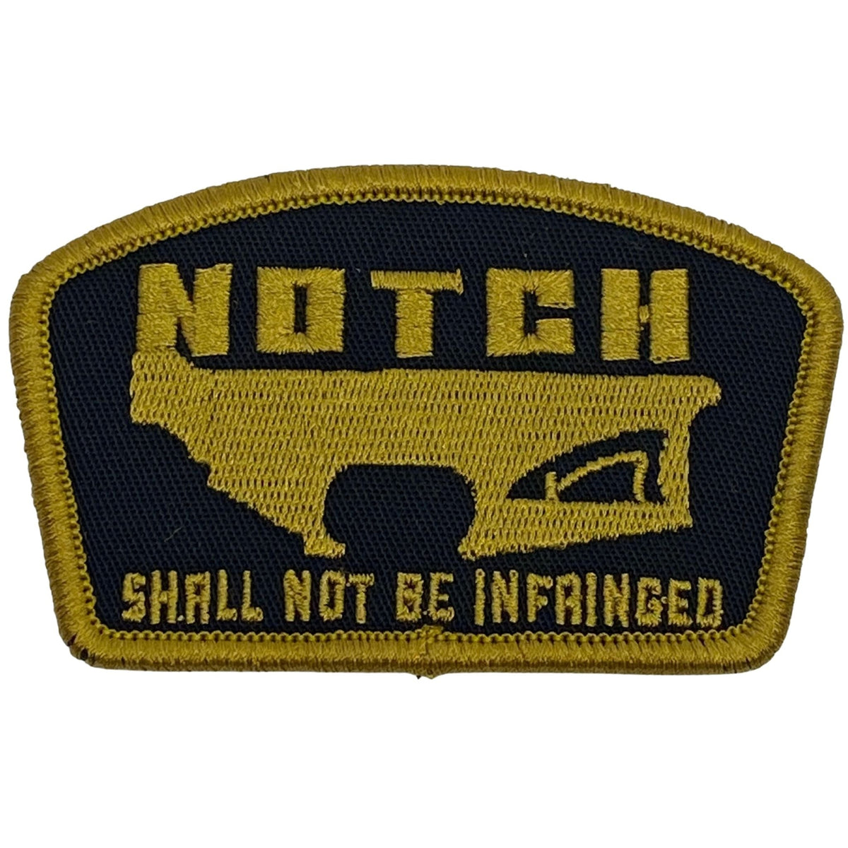 Notch Lower Receiver Embroidered Patch - Black-Gold | Notchgear.com